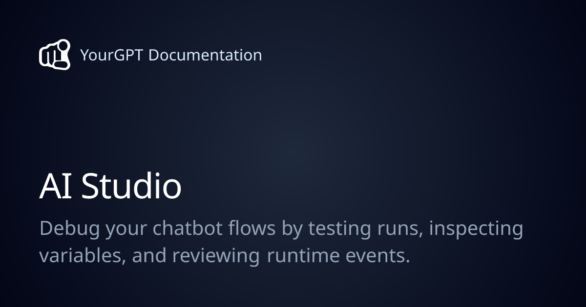 AI Studio | YourGPT Documentation