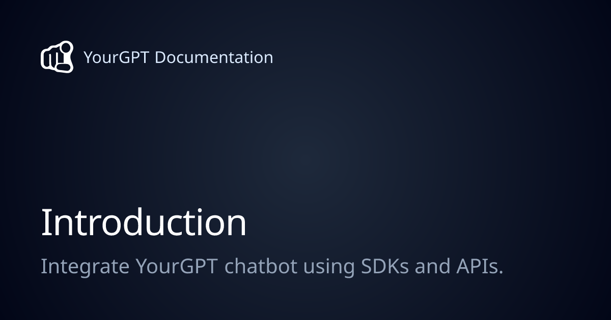 Introduction | YourGPT Documentation