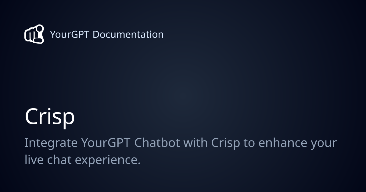 Crisp | YourGPT Documentation