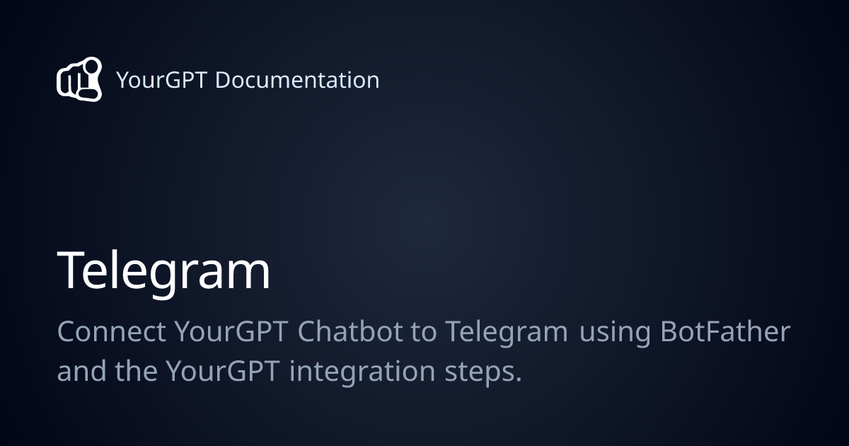 Telegram | YourGPT Documentation